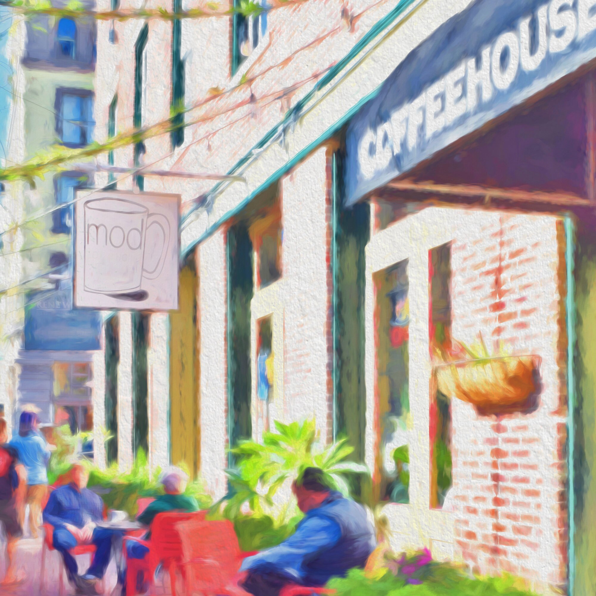 Mod Coffee House Sidewalk Cafe Postoffice Street Galveston | Etsy