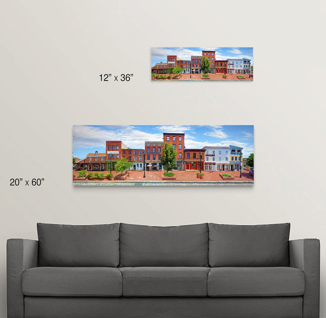 Fell's Point Panoramic, Broadway Square, Baltimore, Fells Pt Wall Art ...