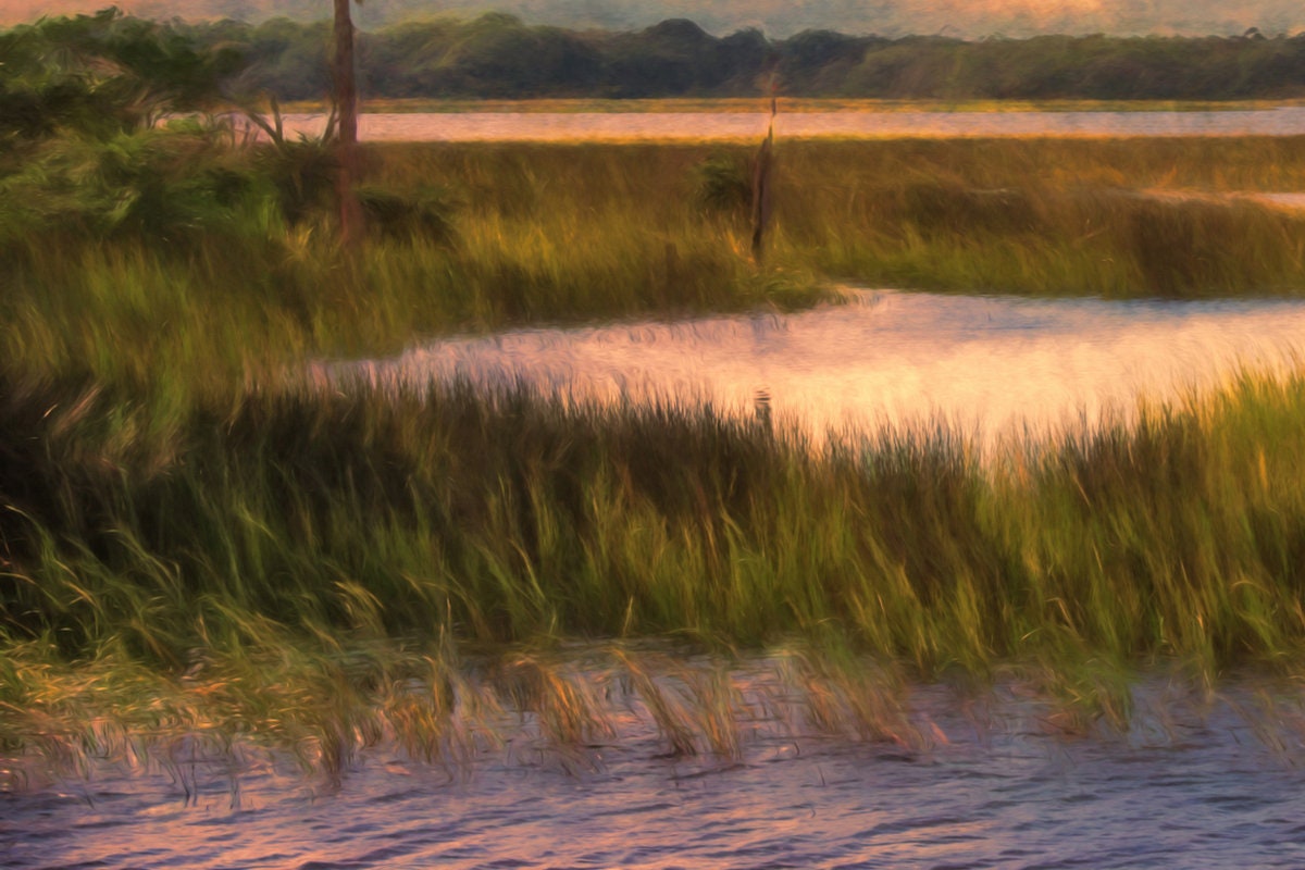 Large Art Sunset Marsh Landscape Coastal Art Print Beach - Etsy