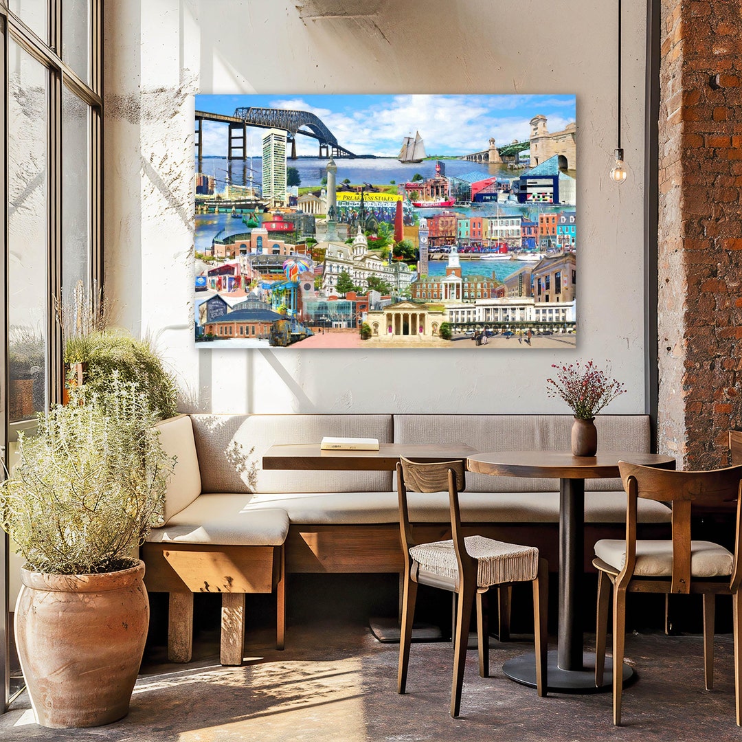 Baltimore Landmarks Art: Fell's Point, Camden Yards (framed/unframed ...