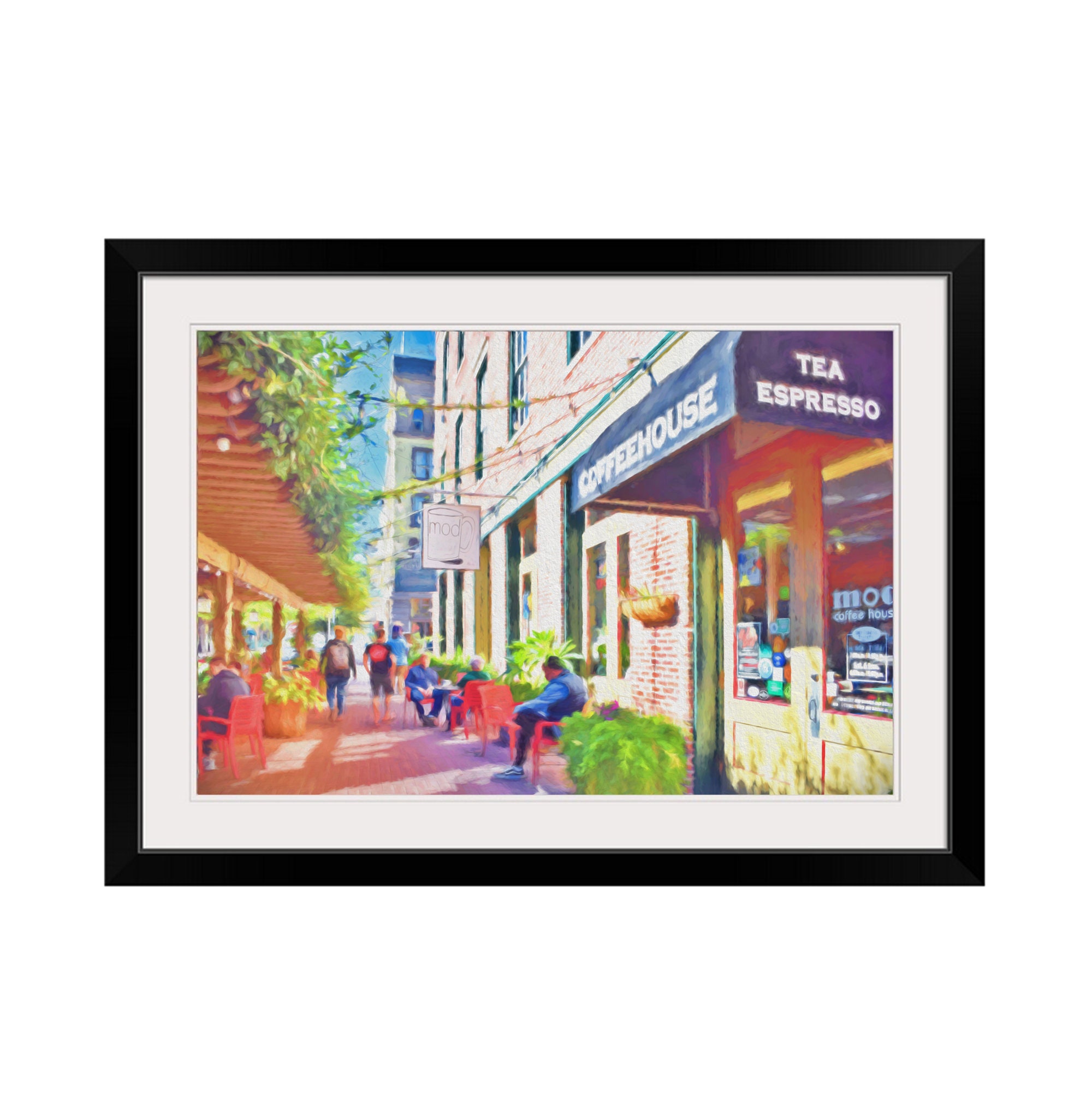 Mod Coffee House Sidewalk Cafe Postoffice Street Galveston | Etsy