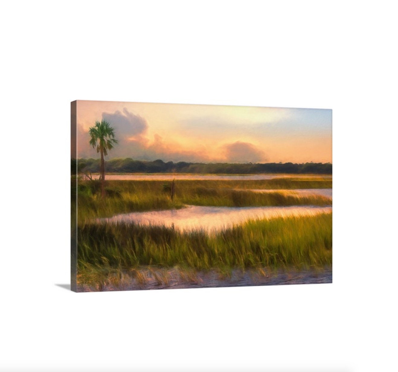 Large Art Sunset Marsh Landscape Coastal Art Print Beach - Etsy