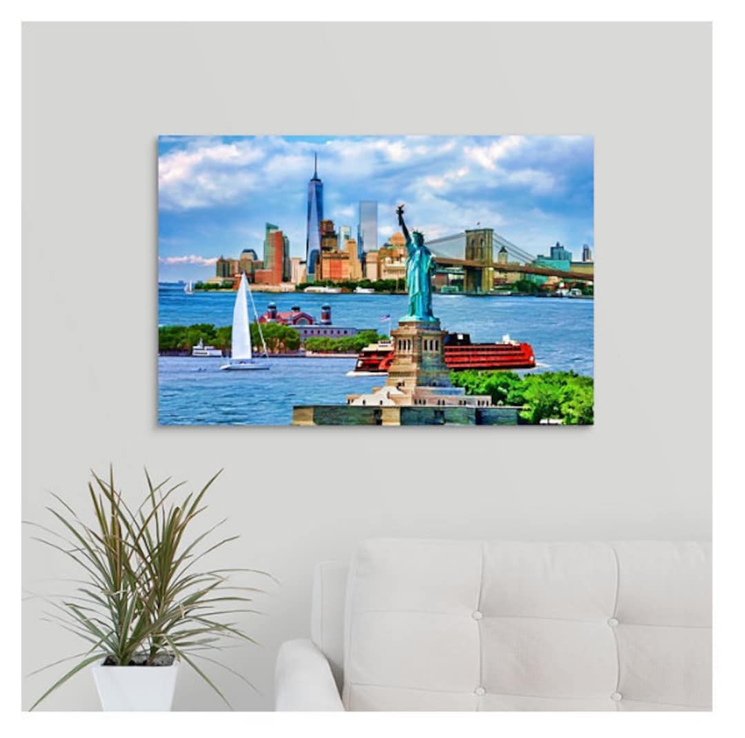 New York City Montage NYC Wall Art Iconic NYC Landmarks - Etsy