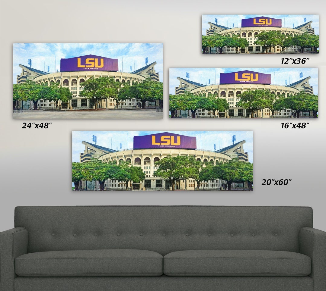 LSU Tigers Wall Art, Louisiana State University Football, Tiger Stadium ...
