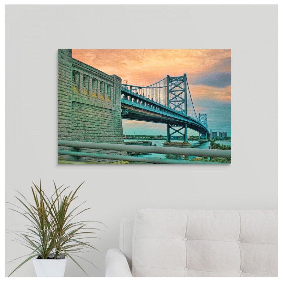 Ben Franklin Bridge, Philadelphia Wall Art, Philadelphia Decor, Bridge ...