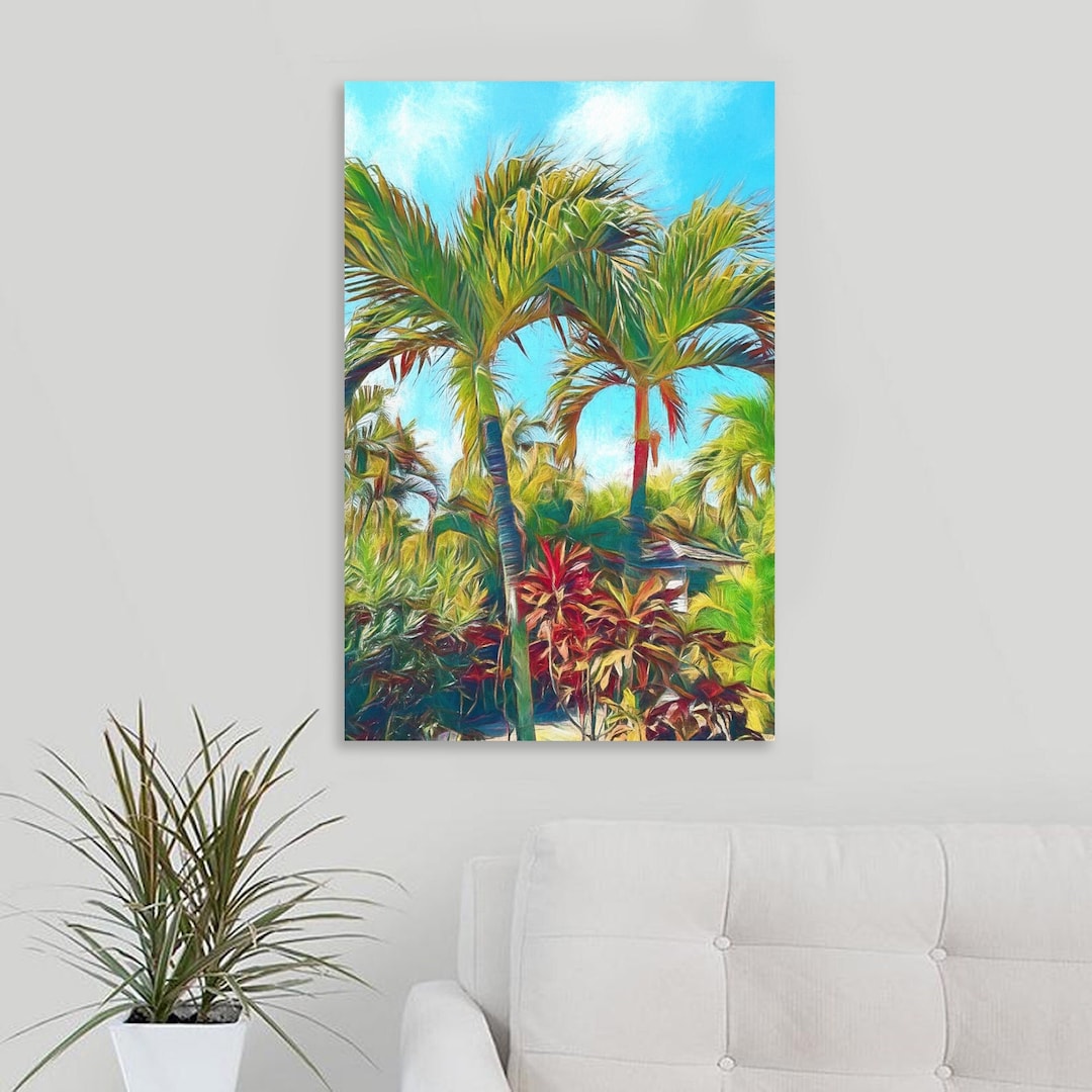 Tropical Palm Wall Art, Palm Tree Art, Tropical Art, I Wanna Be There, Island Decor, Coastal ...