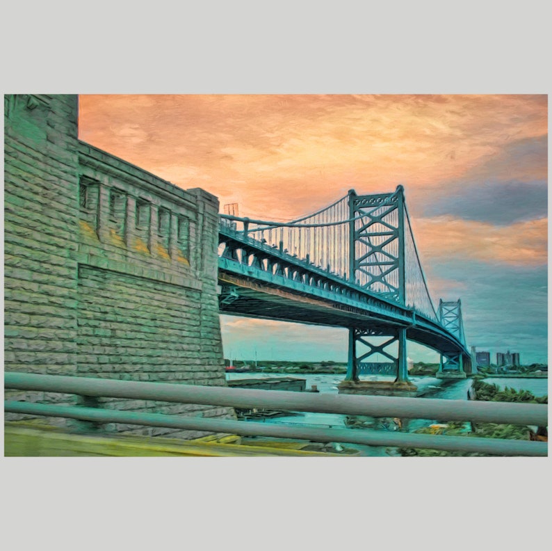 Ben Franklin Bridge Philadelphia Wall Art Philadelphia | Etsy