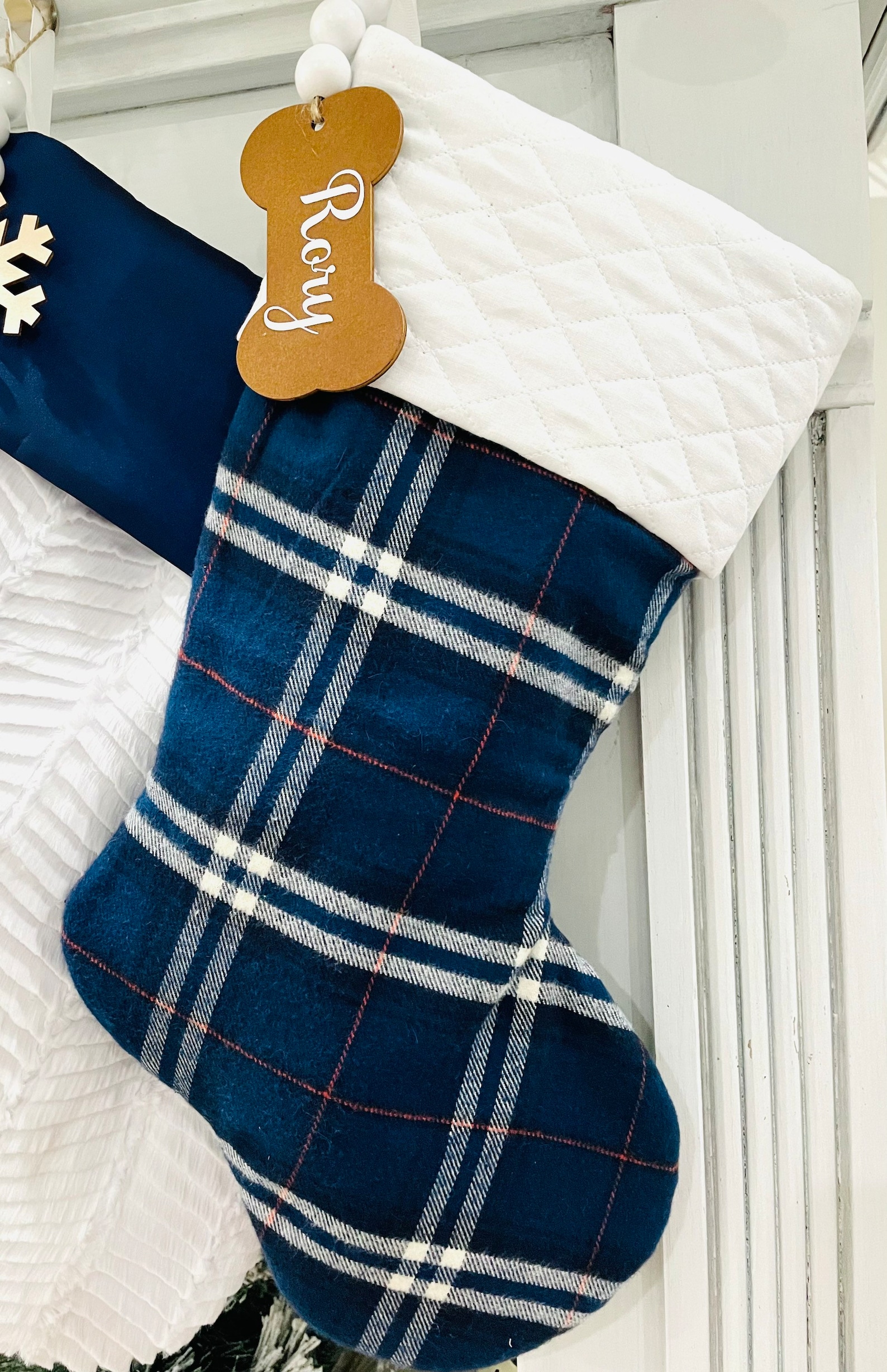 Personalized Christmas Stockings. Blue Christmas Stockings. - Etsy