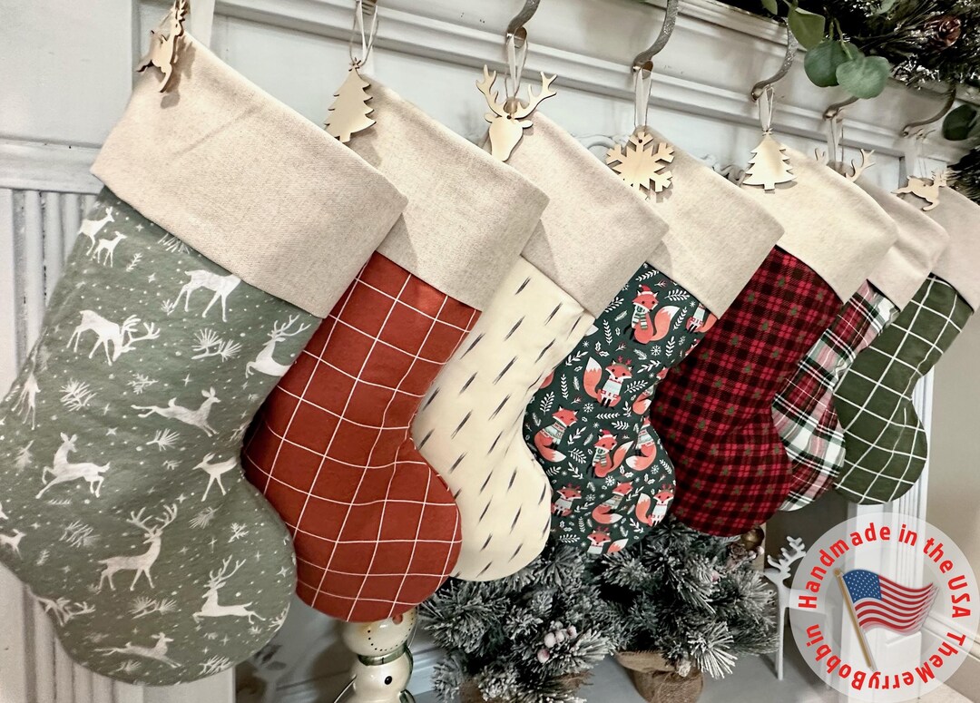 Handmade Scandinavian Christmas Stocking: Personalized Neutral, Stewart ...