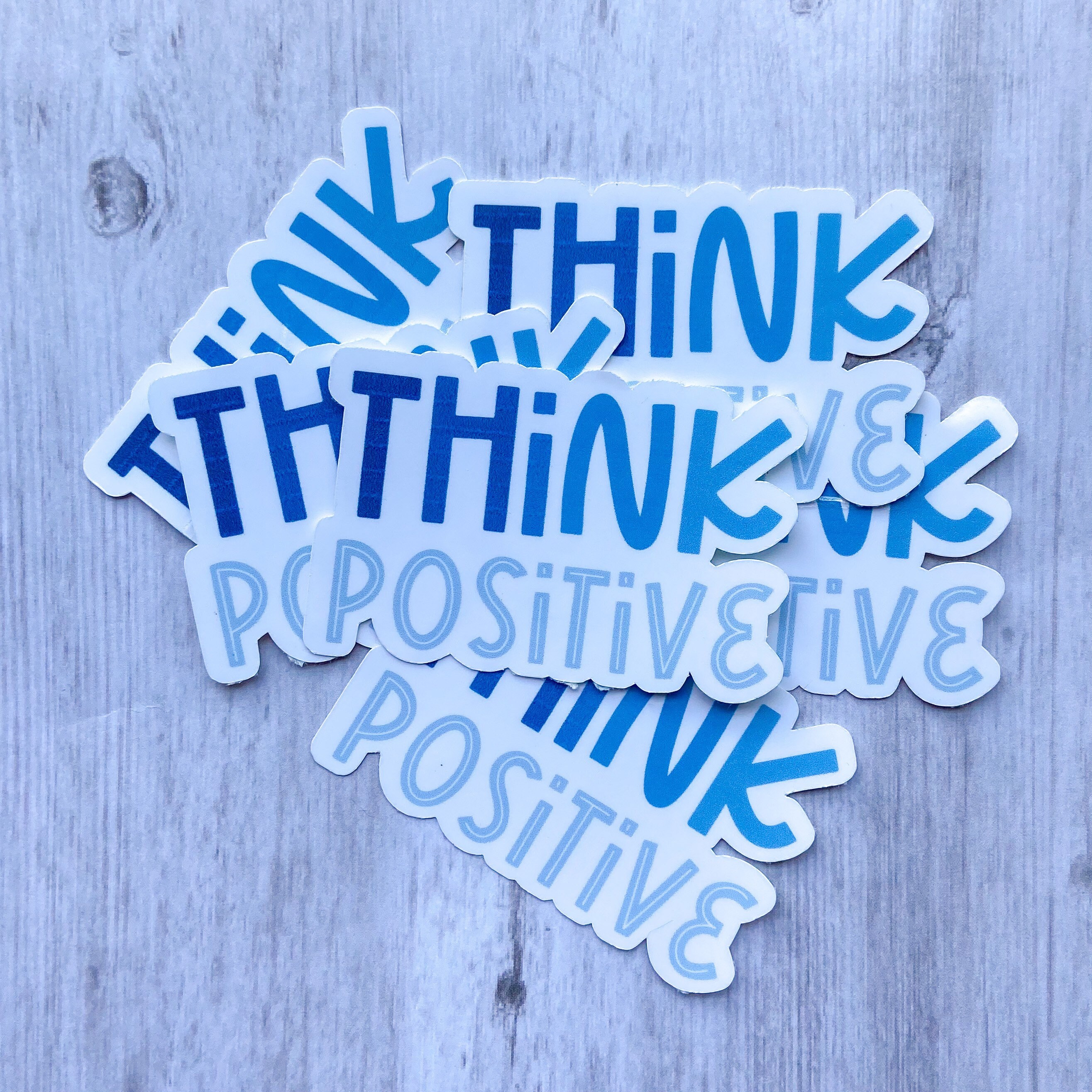2pcs Vinyl Sticker Decal Think Positive Paper & Party Supplies Stickers ...