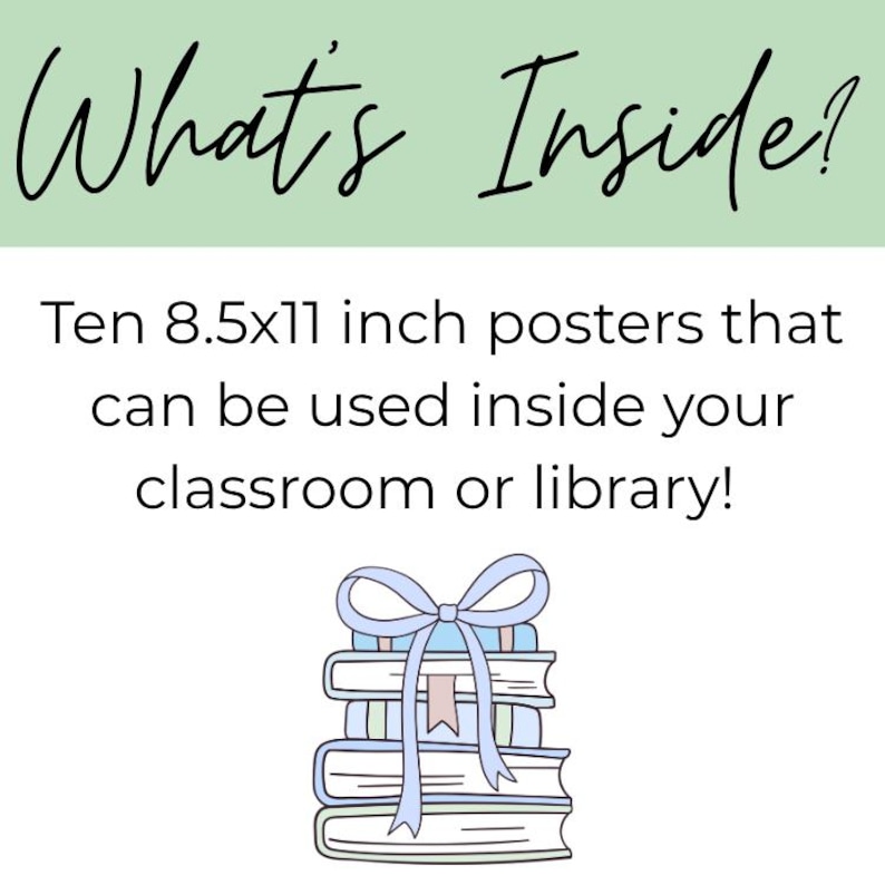 Why Read? Classroom Library Poster Set (digital Download) - Etsy