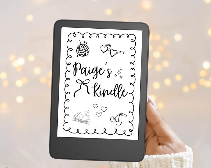 YOUR NAME Personalized Kindle Lock Screen, Wallpaper for Kindle ...