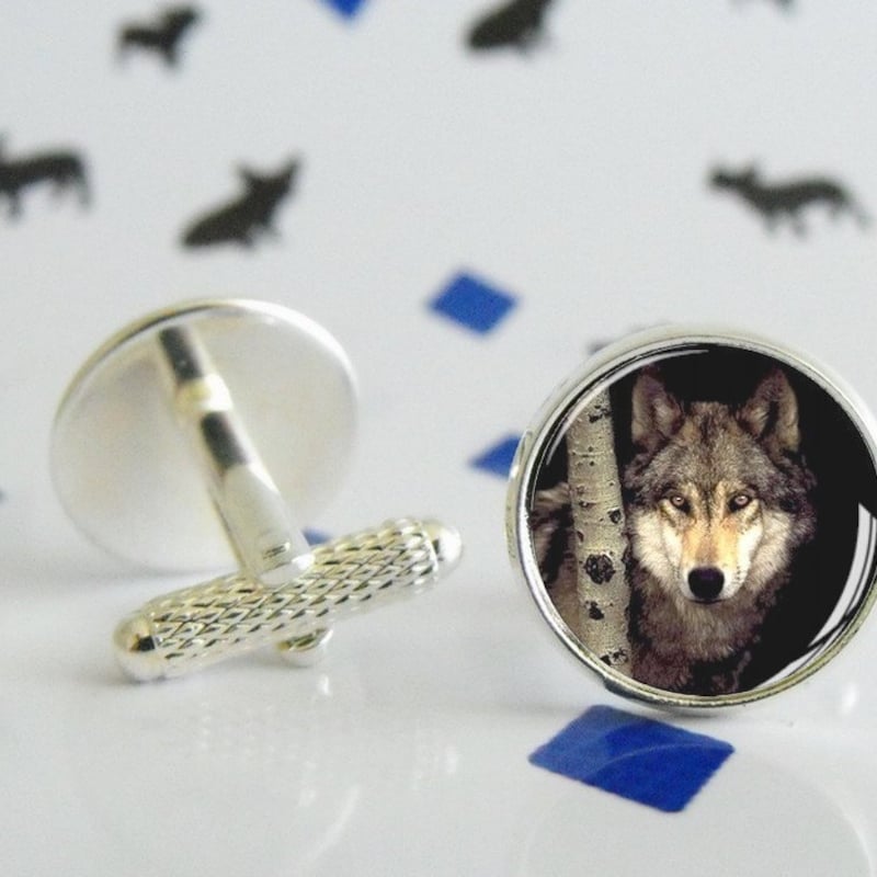 Wolf Cufflinks - Etsy