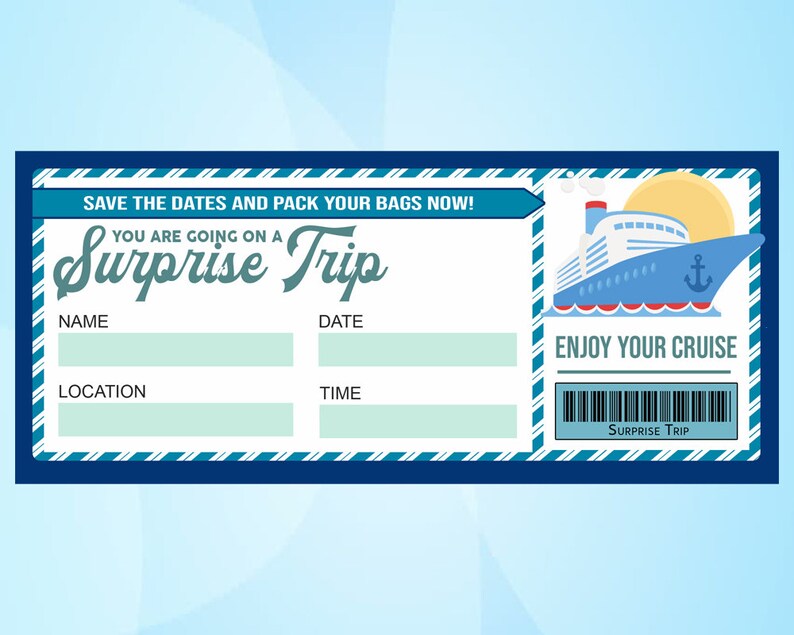 Printable Cruise Tickets Printable Word Searches