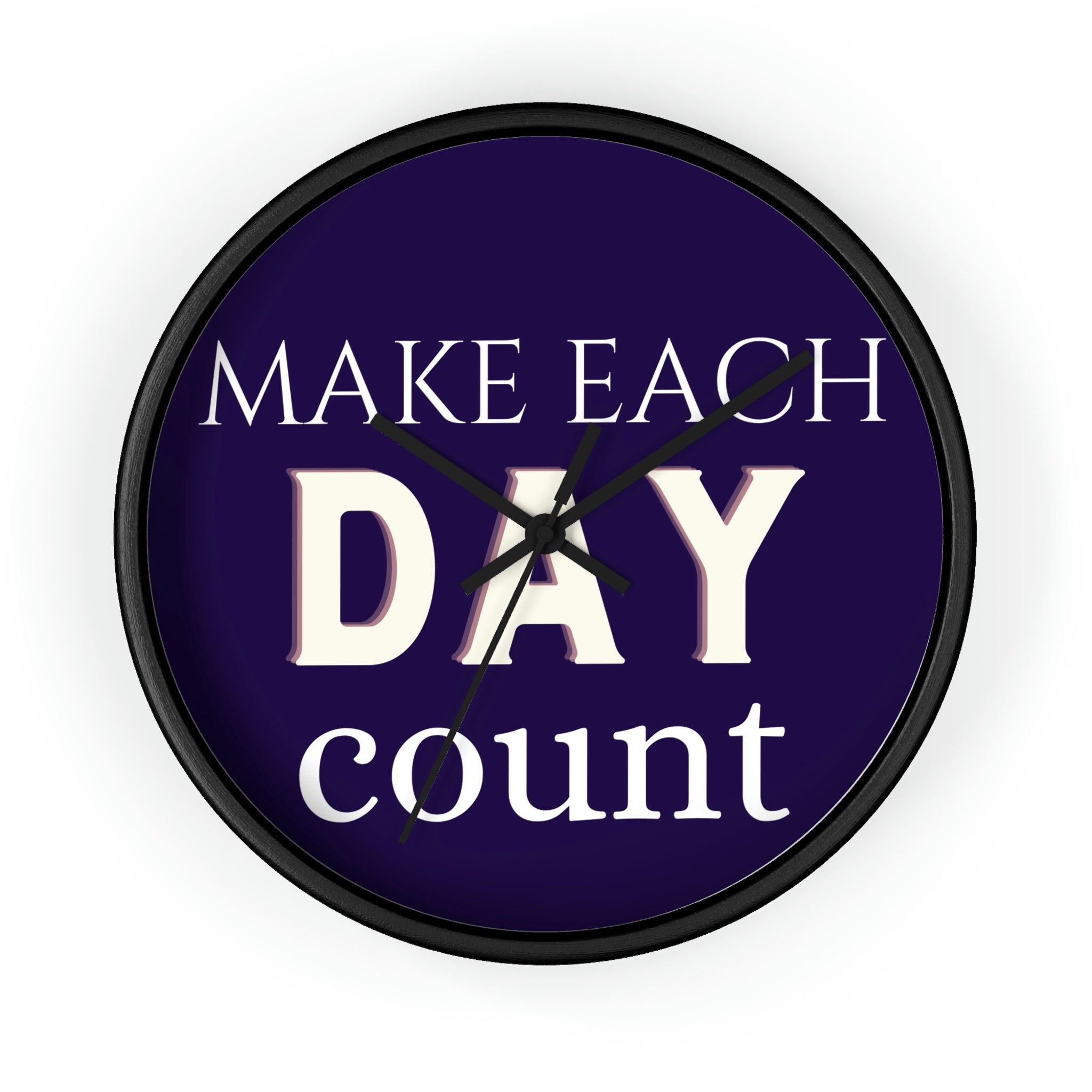 Indigo Motivational Wall Clock - Etsy