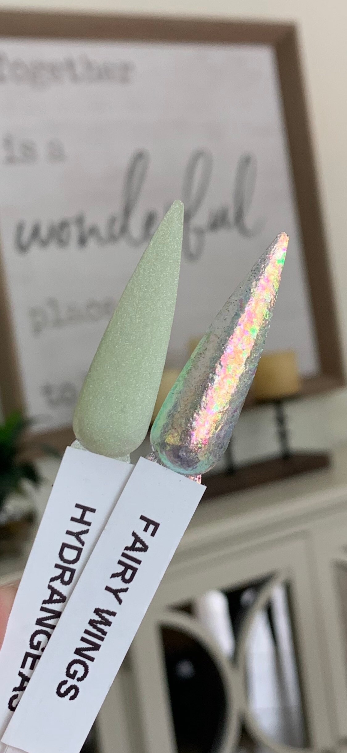 Light Green nail dip. Flake nail dip. Light green nail dip. | Etsy