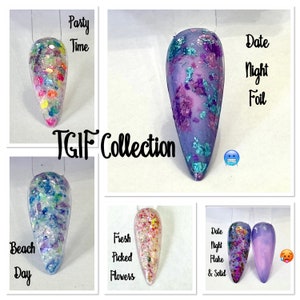 TGIF Collection. Thermal Foil Dip. Pink Thermal Nail Dip. Foil Nail Dip ...