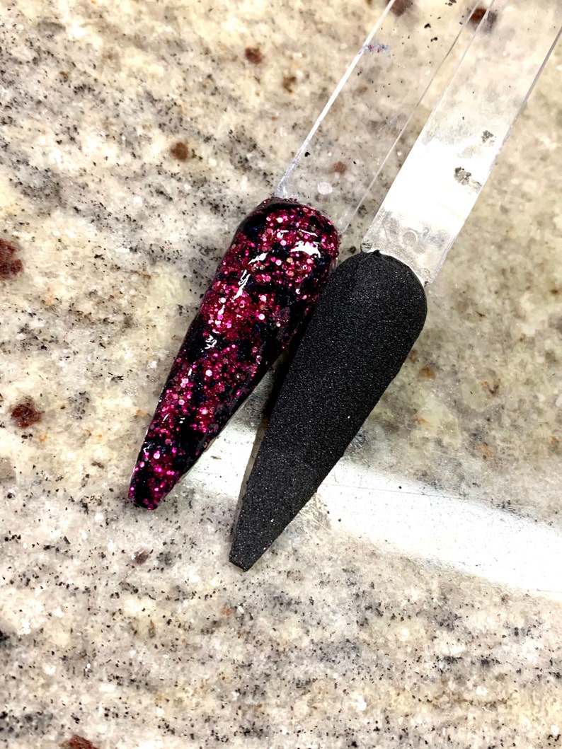 Black Nail Dip. Black Nail Dip Powder. Fall Nail Dip. Dark Black Nail ...