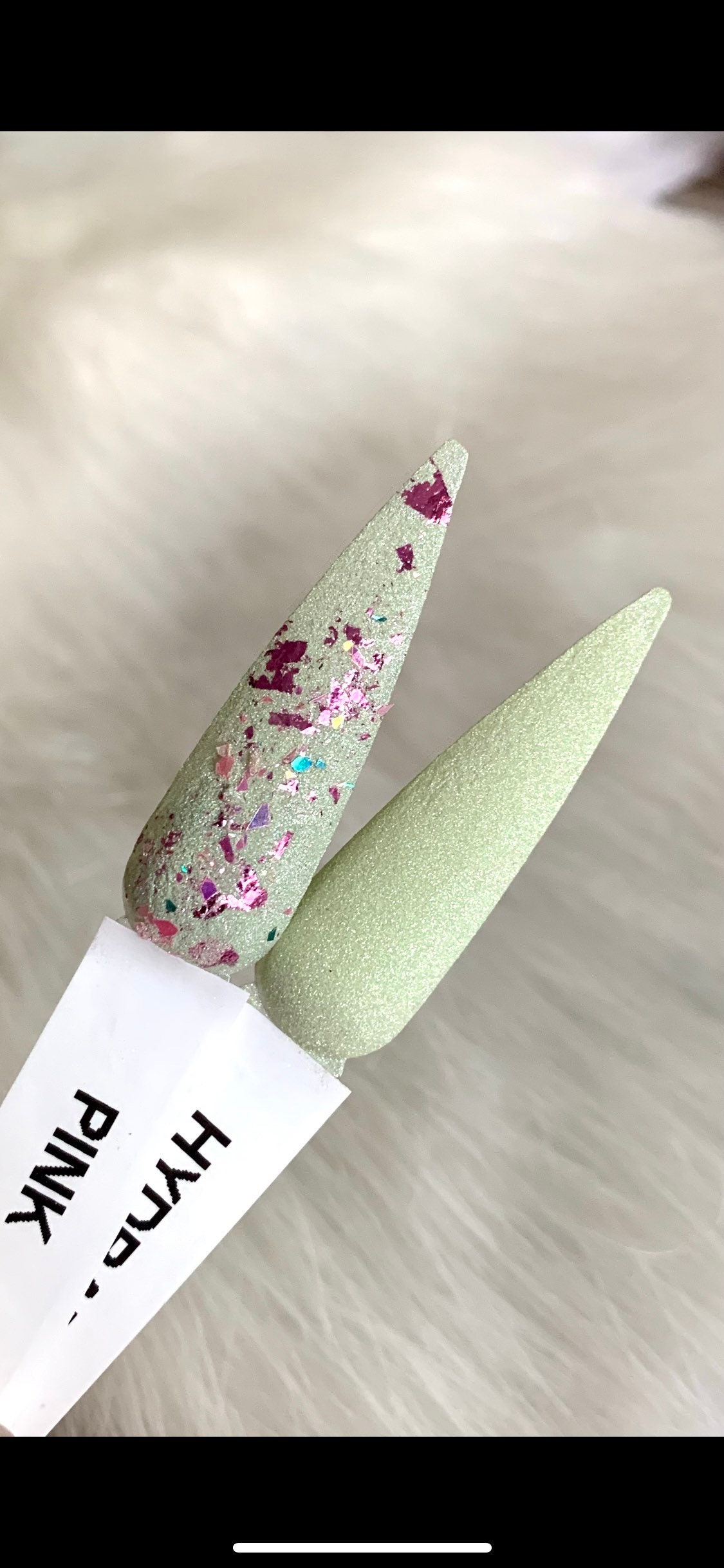 Light Green nail dip. Flake nail dip. Light green nail dip. | Etsy