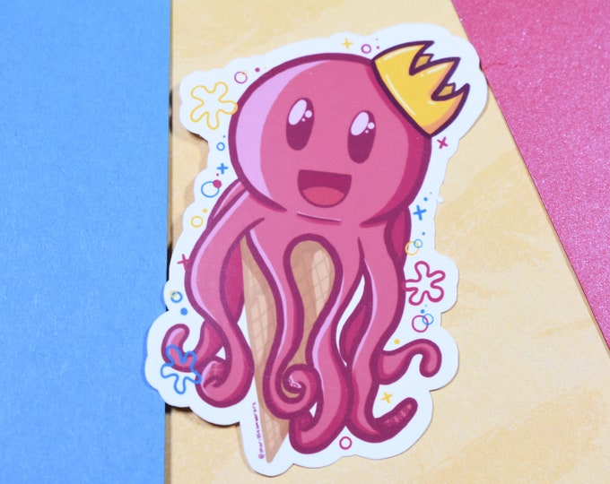 Octo Ice Cream Waterproof Sticker Sheet - Etsy