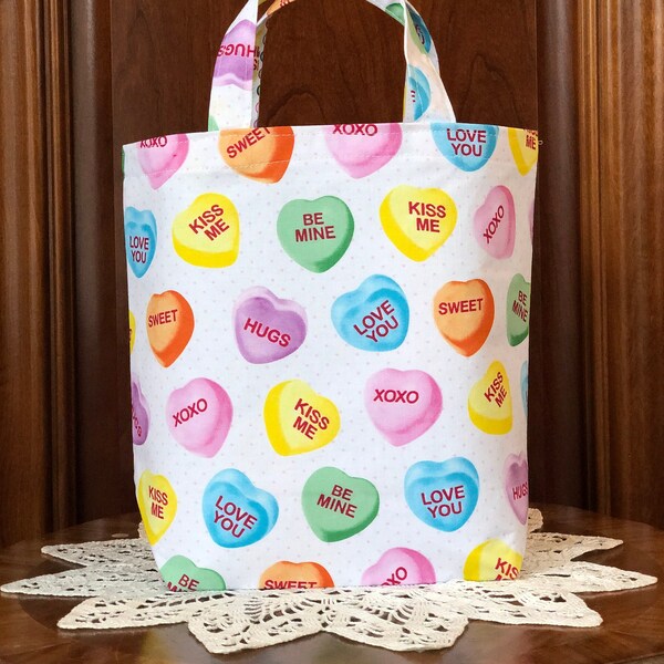 Conversation Hearts Tote Bag - Etsy