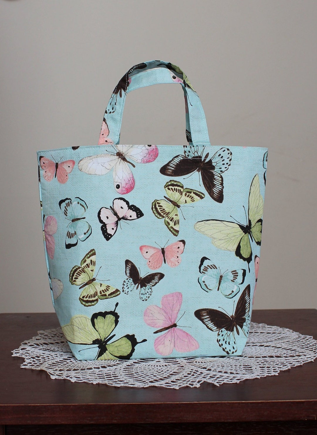 Fabric Cloth Gift Bag, Small Tote, Loot Bag Handmade, Floral, Reusable ...