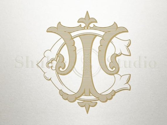 Interlocking Monogram Design CT TC Monogram Design | Etsy