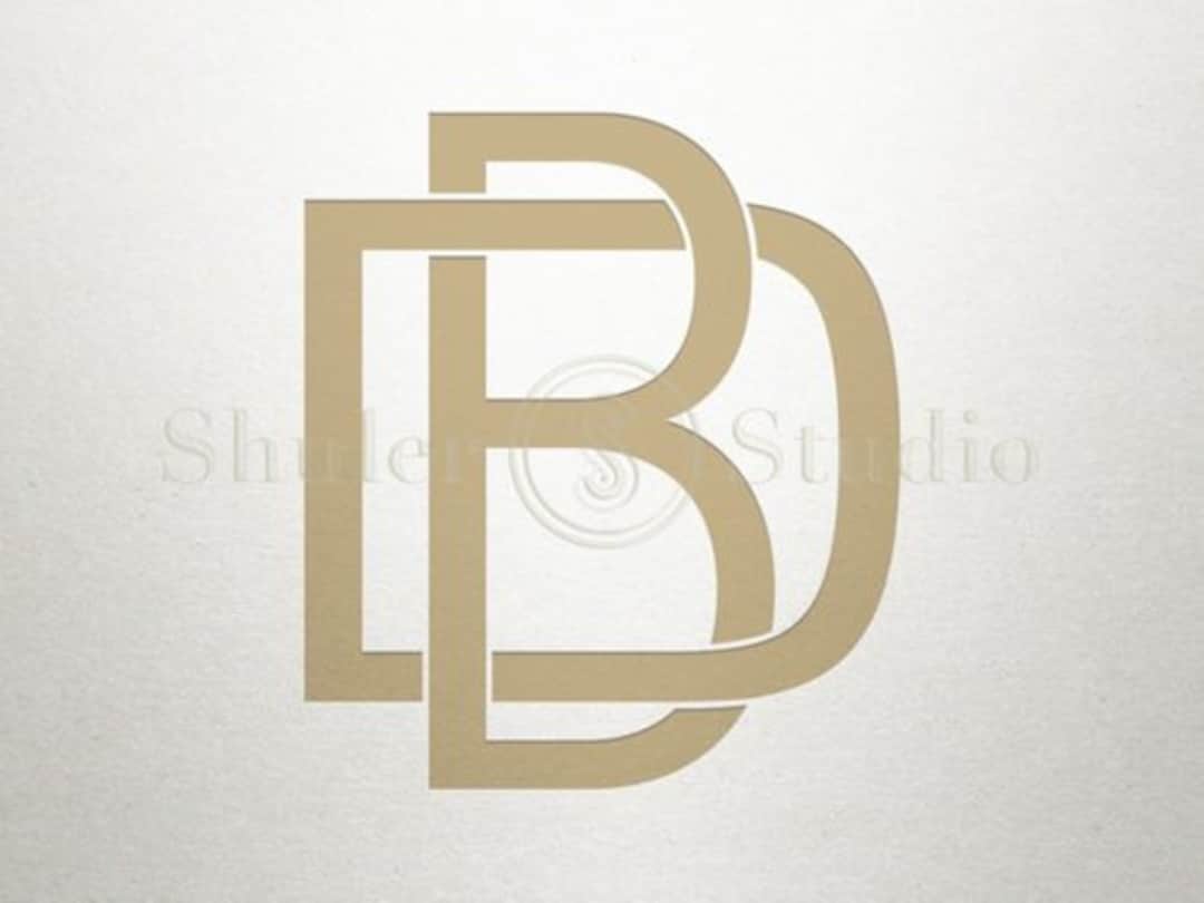 Interlocking Letters Logo - BD DB - Interlocking Letters - Digital - Etsy