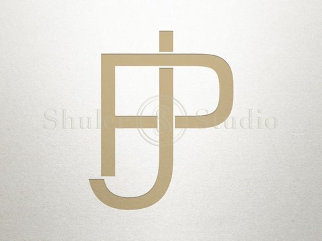 Monogram Logo Design - JP PJ - Monogram Logo - Digital - Etsy