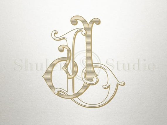 Wedding Printable Monogram JL LJ Printable Monogram | Etsy