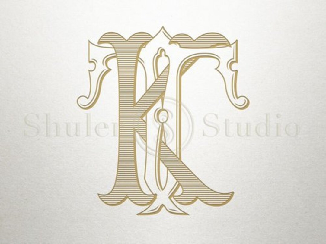Interlocking Monogram Design - KT TK - Interlocking Monogram - Vintage ...