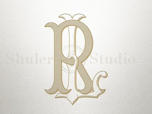 Wedding Monogram Design - LR RL - Wedding Monogram - Interlocking - Etsy