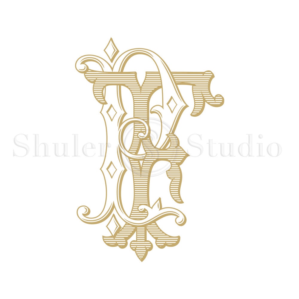 Royal Monogram Design - FP PF - Royal Monogram - Digital - Etsy