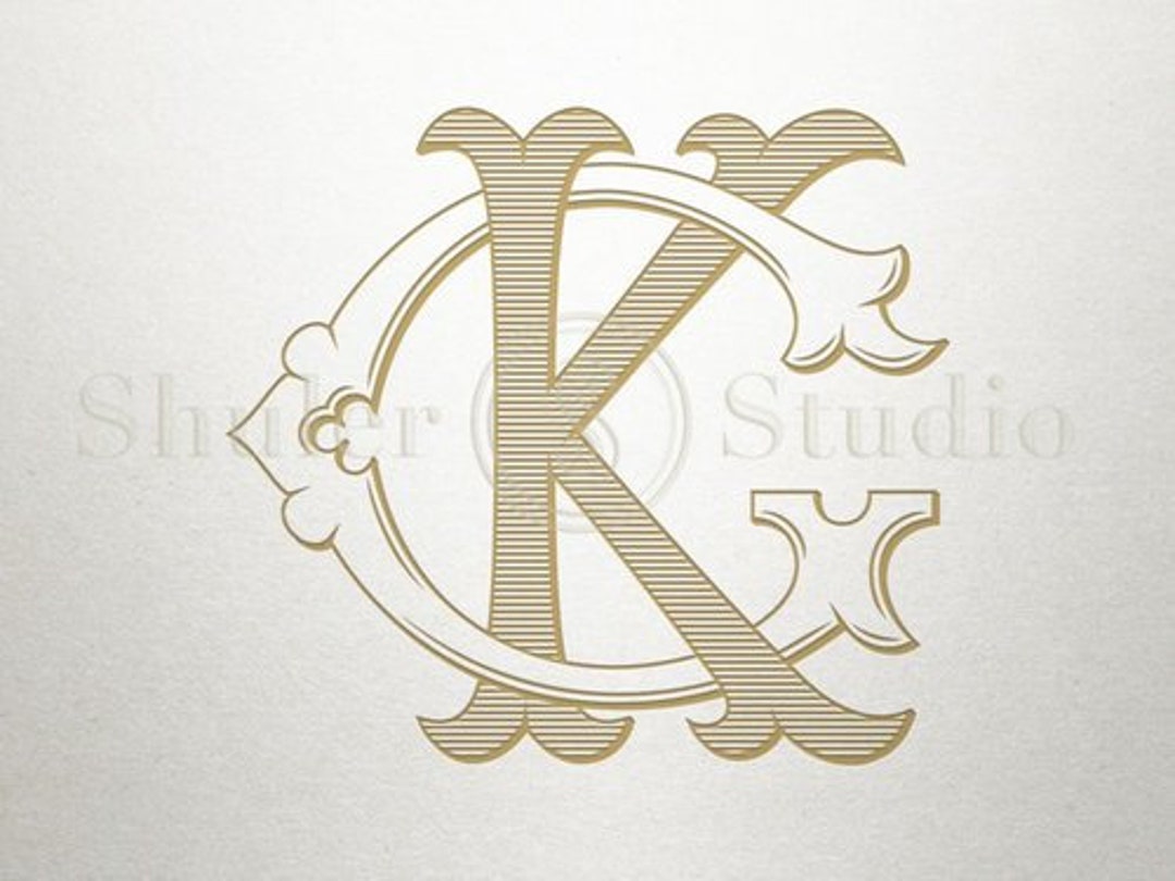 Wedding Monogram Design - GK KG - Wedding Monogram - Digital - Etsy
