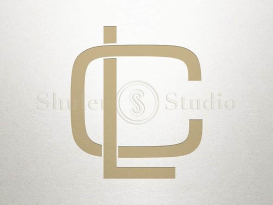 Overlapping Letters Design - CL LC - Overlapping Letters - Digital - Etsy