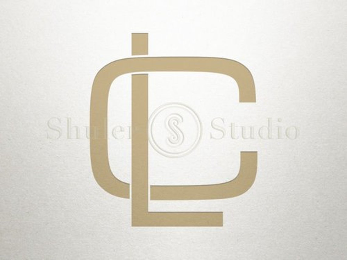 Overlapping Letters Design - CL LC - Overlapping Letters - Digital - Etsy