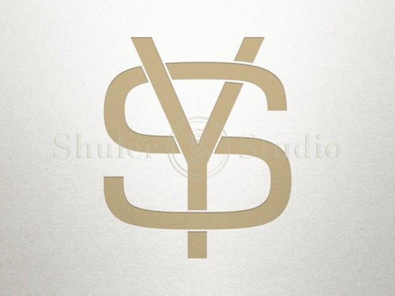 Interlocking Logo Design - SY YS - Interlocking Logo - Digital - Etsy