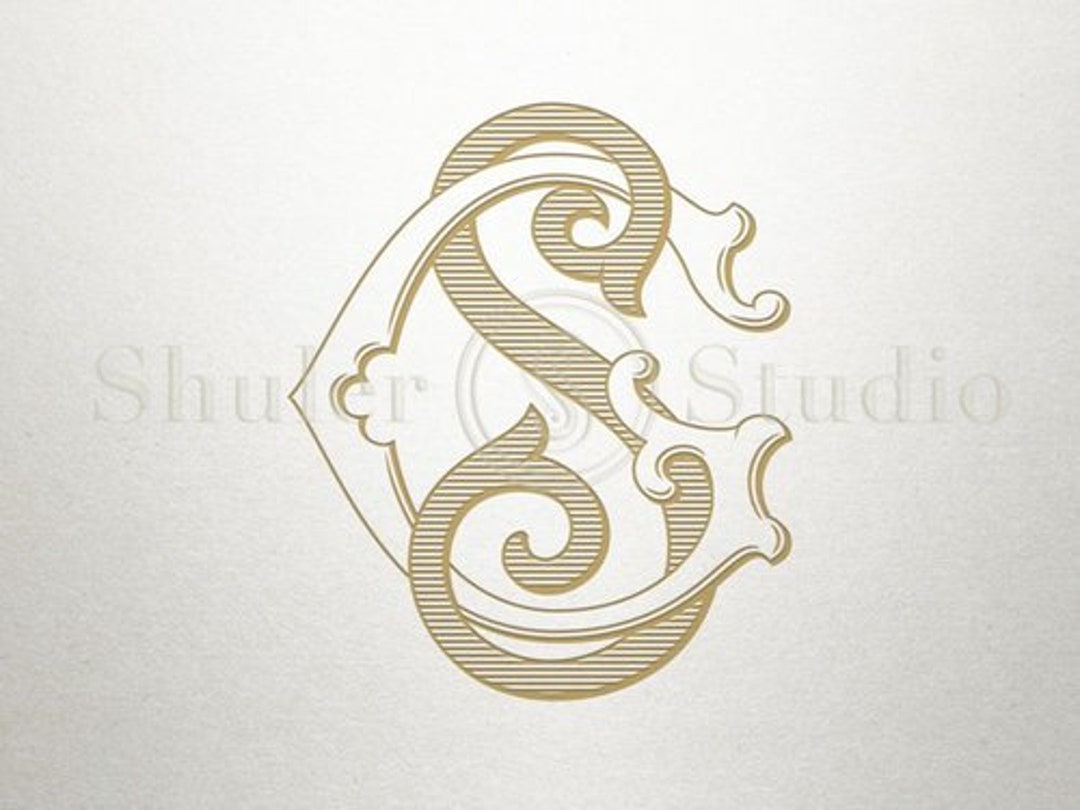 Interlocking Monogram Design - GS SG - Monogram Design - Vintage - Etsy