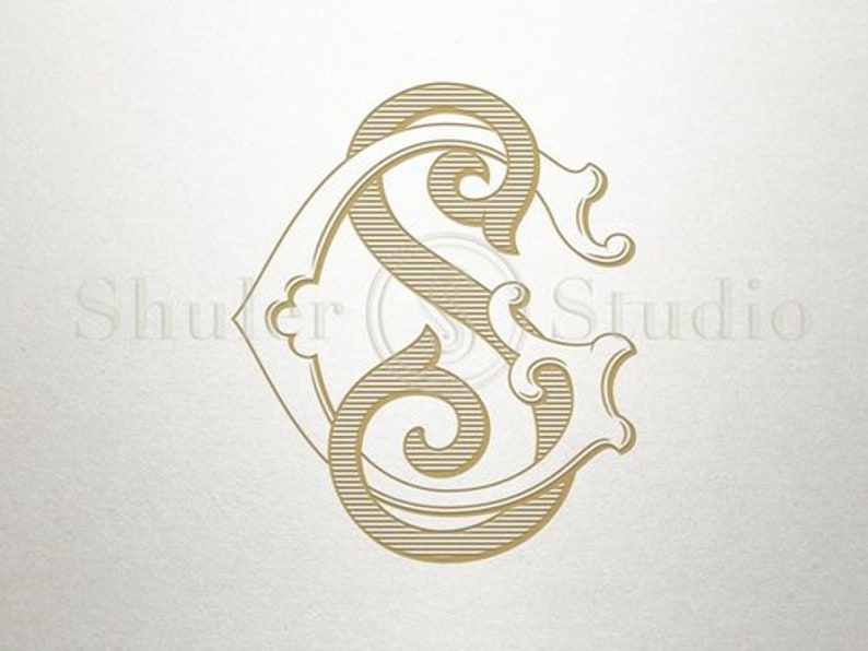 Interlocking Monogram Design - GS SG - Monogram Design - Vintage - Etsy