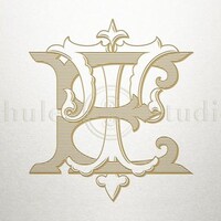 Vintage Interlocking Letters NT TN Interlocking Letters Digital - Etsy