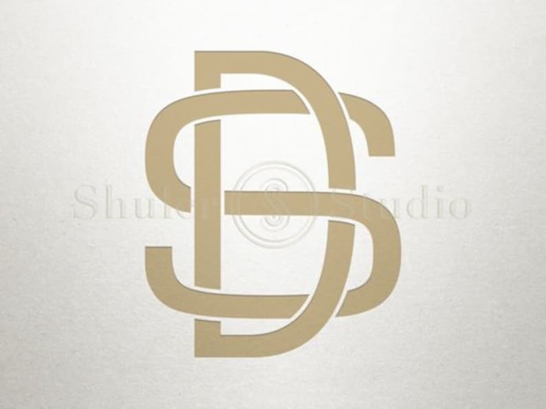 Interlocking Logo Design - DS SD - Interlocking Logo - Digital - Etsy