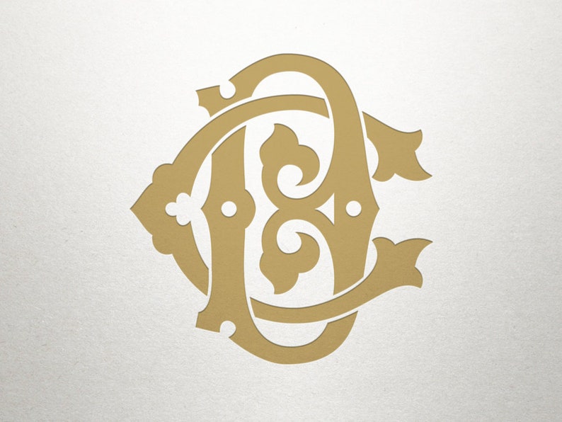 Custom Vintage Monogram - CD DC - Vintage Monogram - Digital - Etsy