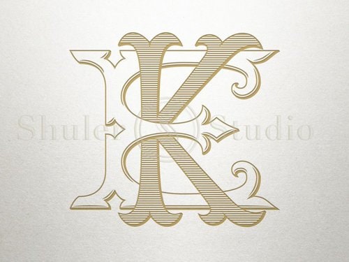 Wedding Monogram Logo - EK KE - Monogram Logo - Digital - Etsy