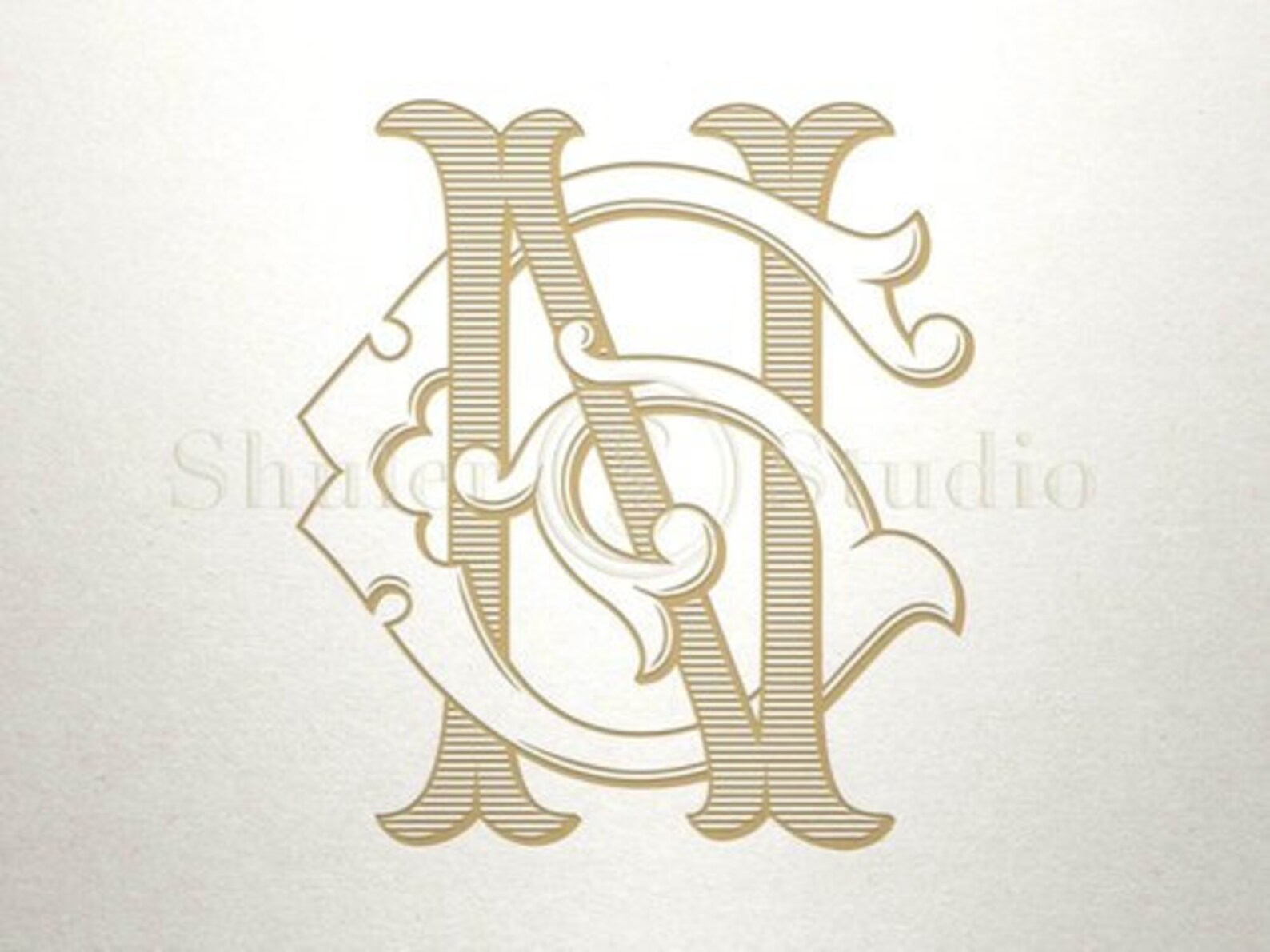 Digital Monogram Design - GN NG - Digital Monogram - Vintage - Etsy