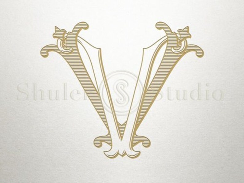 Interlocking Font Design - VV - Interlocking Font - Vintage - Etsy