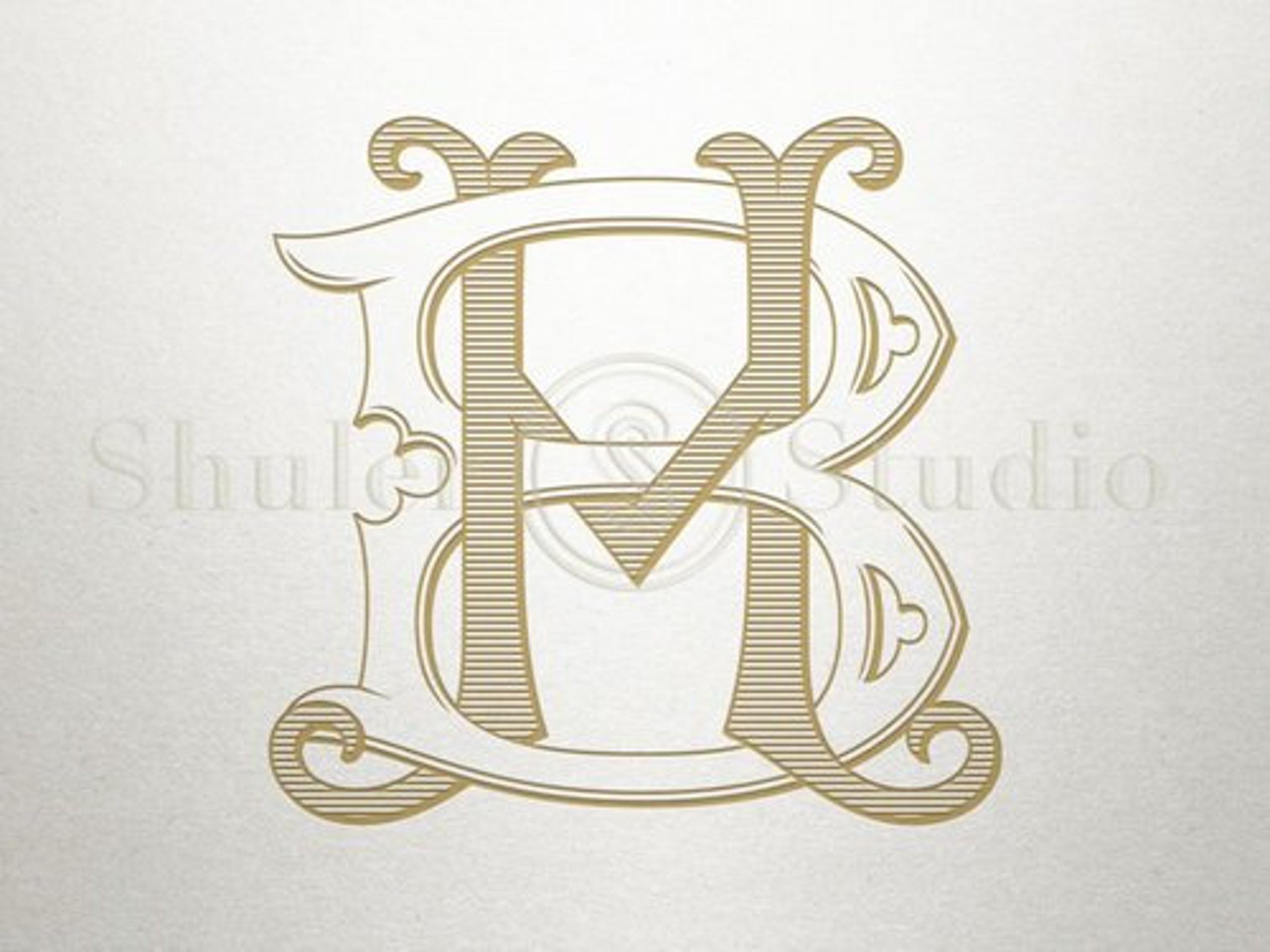 Interlocking Monogram Font - BH HB - Monogram Font - Interlocking - Etsy