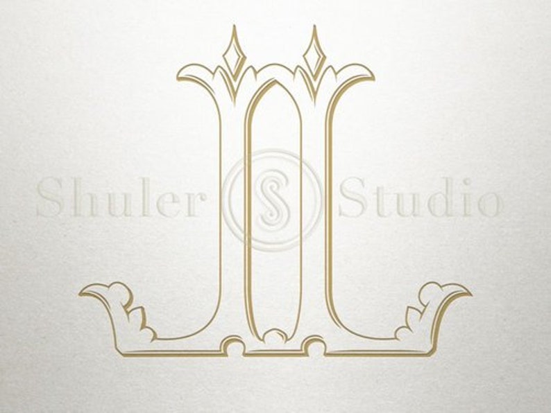 Illustration Font Monogram - LL - Illustration Font - Vintage - Etsy