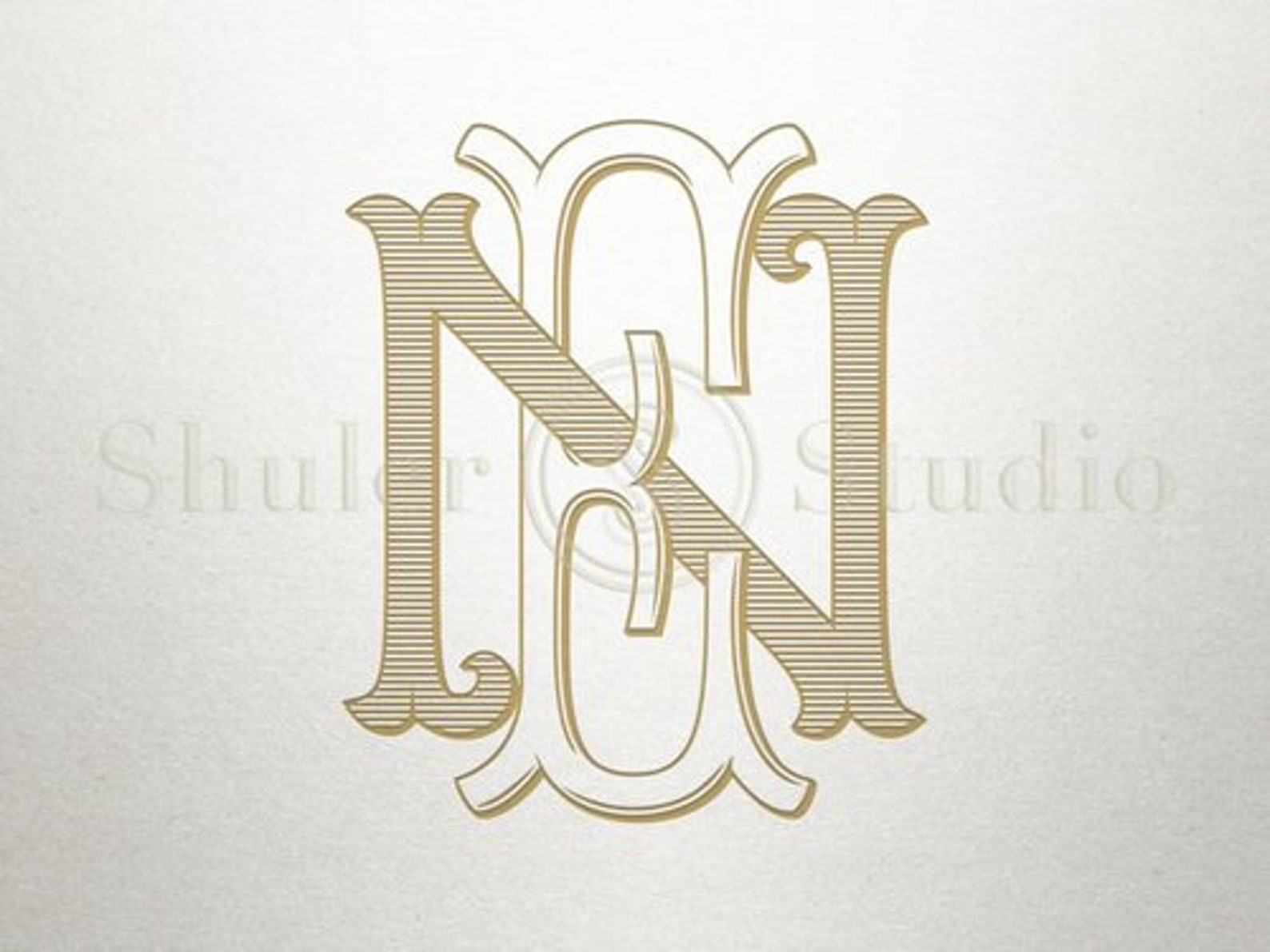 Custom Monogram Design EN NE Custom Monogram Vintage - Etsy