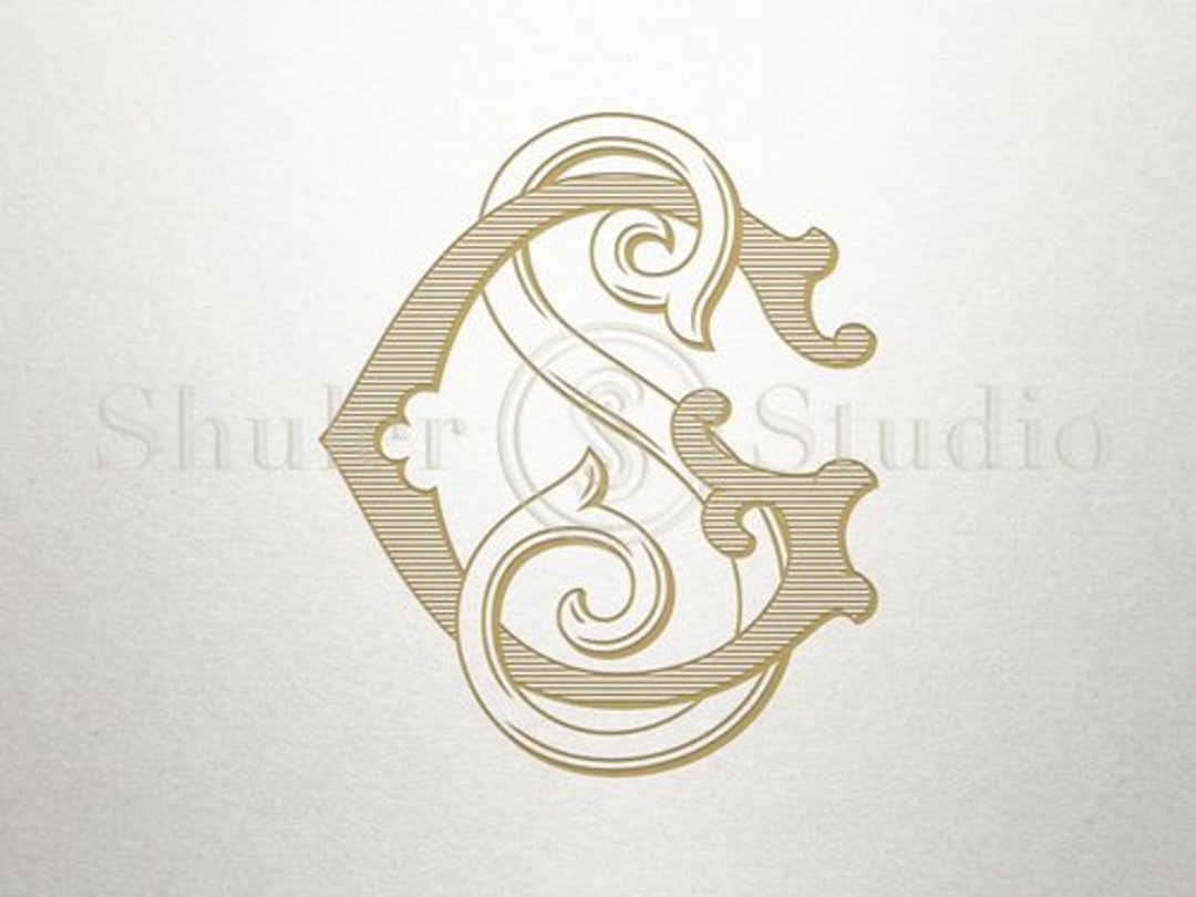 Wedding Monogram - GS SG - Duogram - Interlocking - Etsy