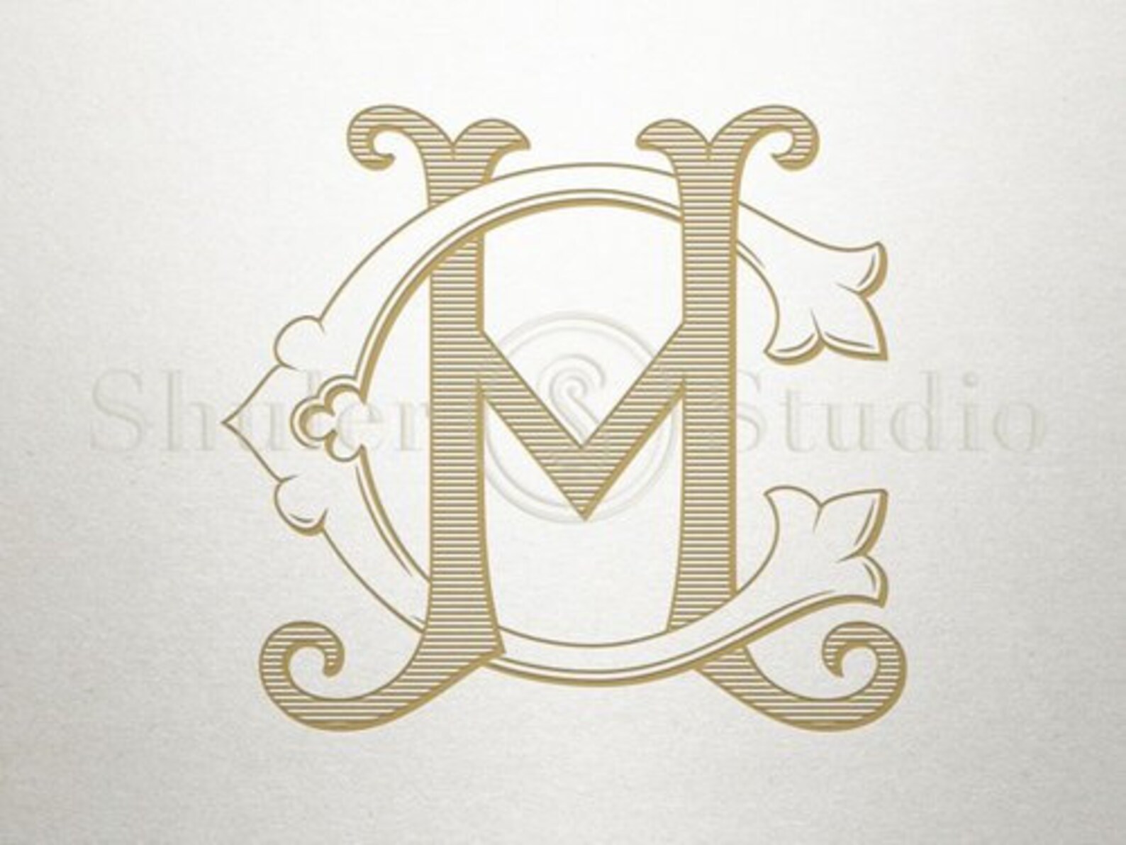 Digital Monogram Design - CH HC - Digital Monogram - Vintage - Etsy